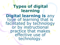 Types of digital learning