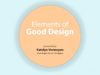 Elements of Good Design