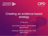 Creating an evidence-based strategy