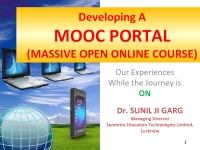 Developing A MOOC PORTAL(MASSIVE OPEN ONLINE COURSE)
