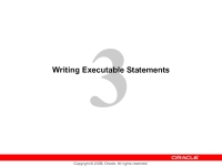 Writing executable statements