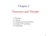 Processes and threads. (Chapter 2)