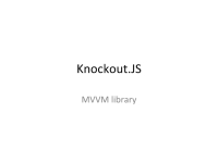 Knockout.js. MVVM library