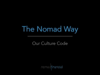 The Nomad Way презентация, доклад