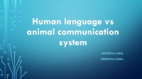 Human language vs animal communication system