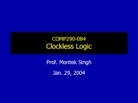 COMP290-084 Clockless Logic презентация, доклад