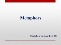 Metaphors. History of metaphors
