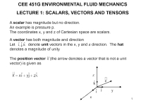 Scalars, vectors and tensors
