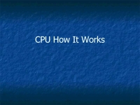 CPU How It Works