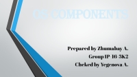 OS Components презентация, доклад