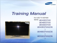 Samsung Training Manual For LED TV ES7000 Series